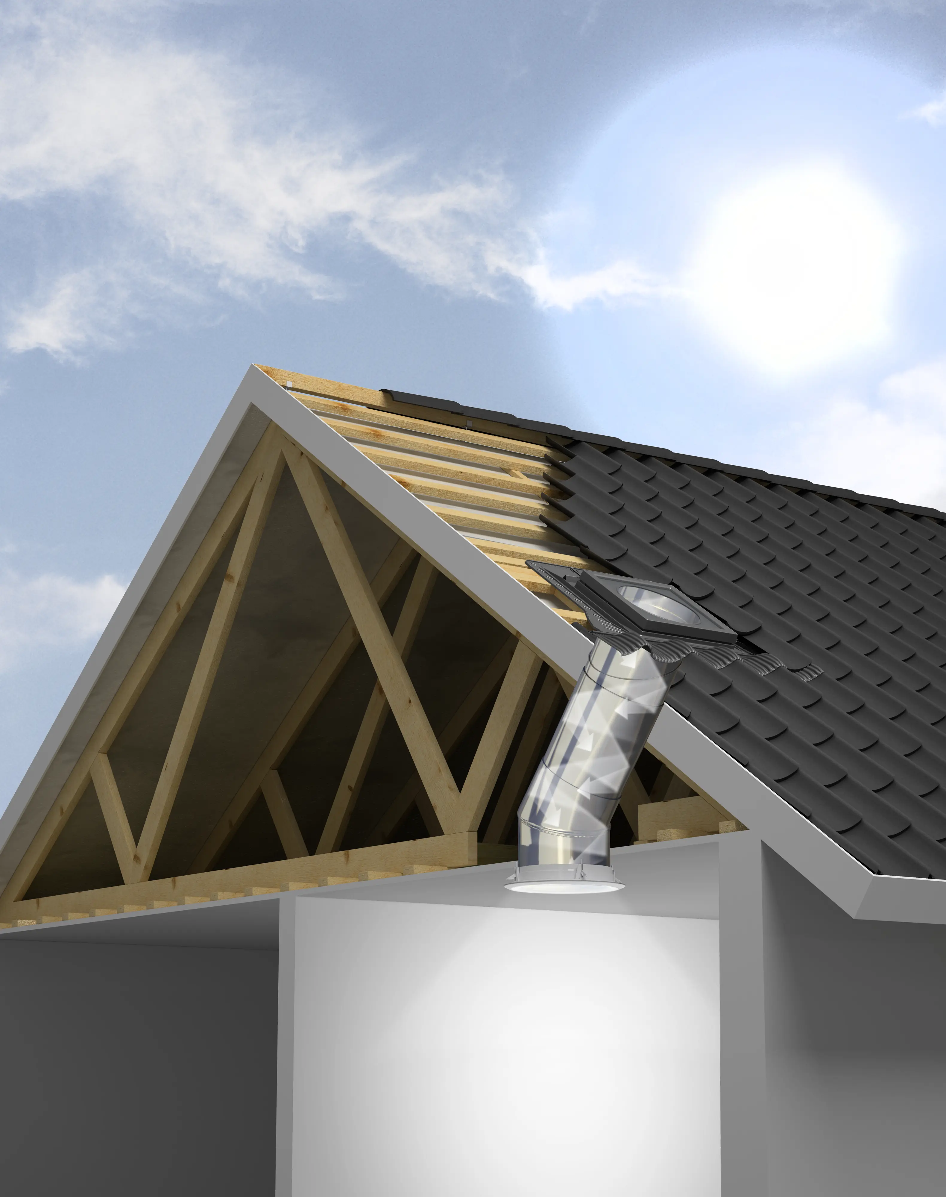 Solar Panel Kit Sun Tunnel For Pitched Roof-Monodraught Sunpipe Kit ...